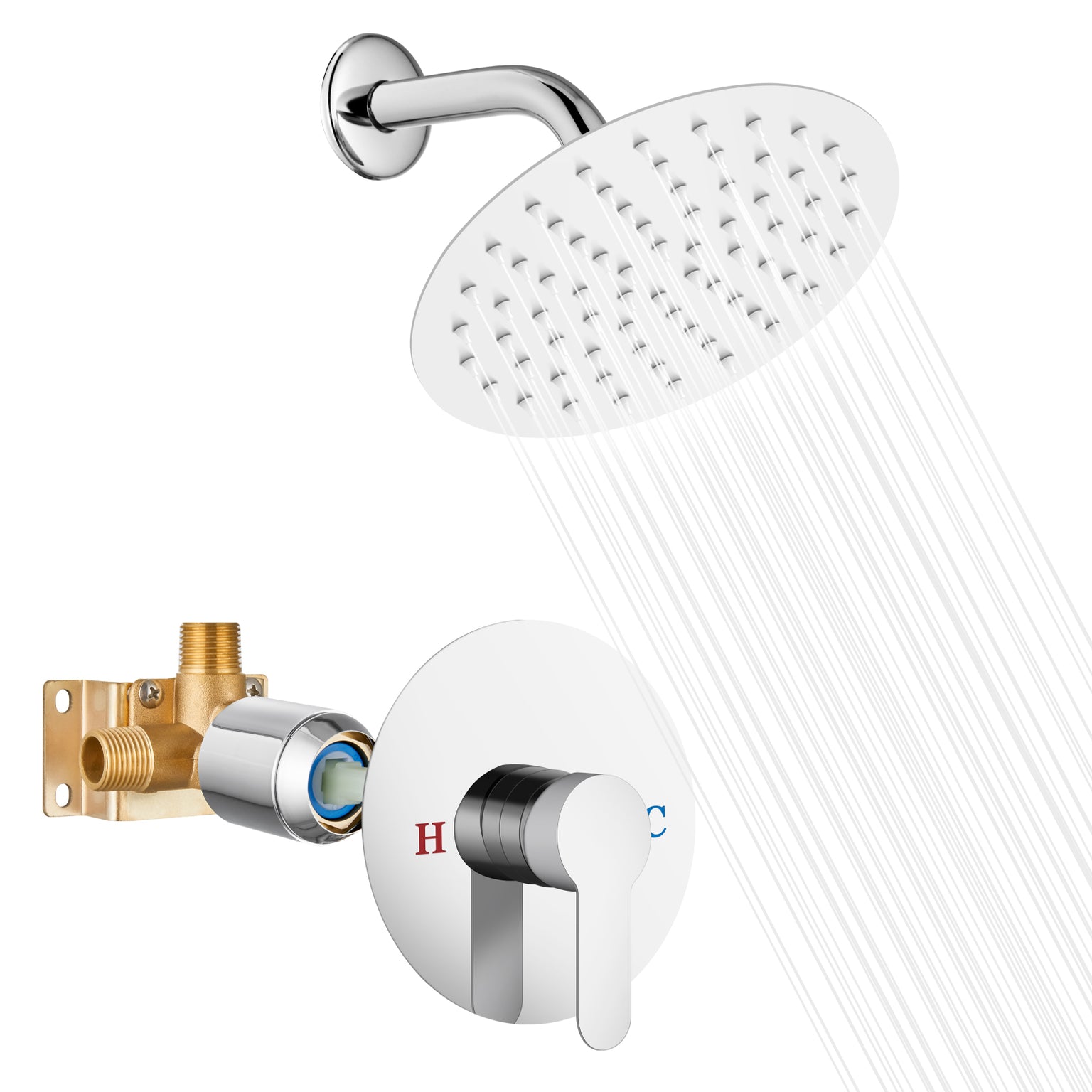 wall mount rain shower system — gotonovo