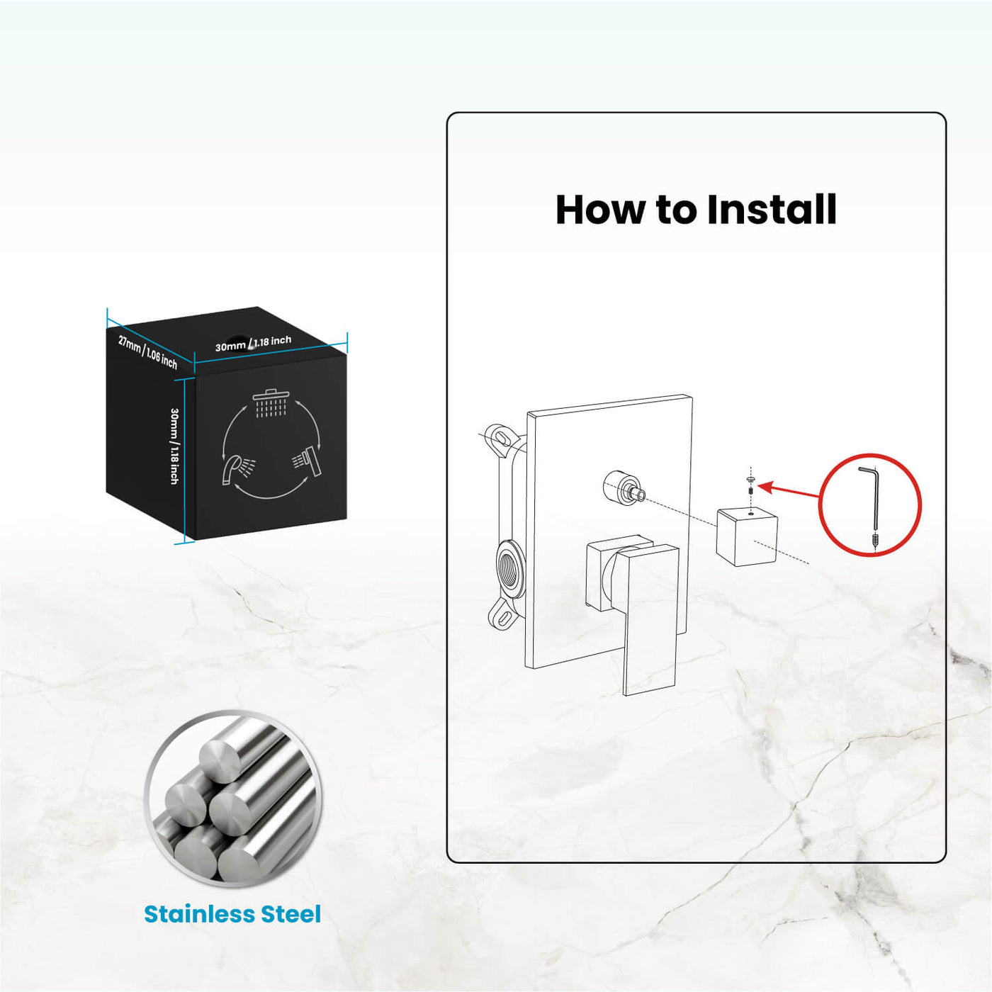 Gotonovo Diverter Switch Knob，Multiple Styles — gotonovo