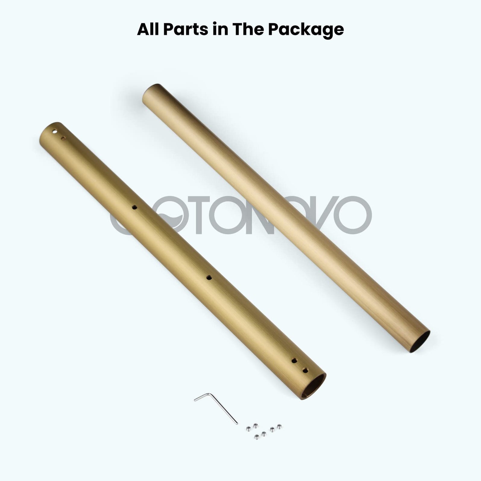 gotonovo Bathroom Shower Faucet Adjustable Rod Fittings Wall Mount Ext